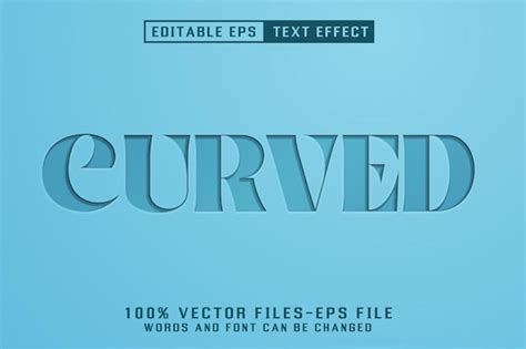 Premium Vector Curved Editable Text Effect