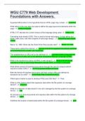 WGU C Web Development Foundations With Answer WGU Stuvia US