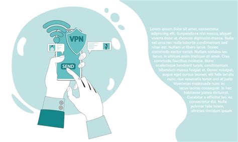 Premium Vector Vpn Service Secure Data Transmission Over Closed