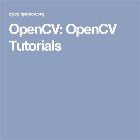 Opencv Opencv Tutorials Tutorial Geek Stuff Root