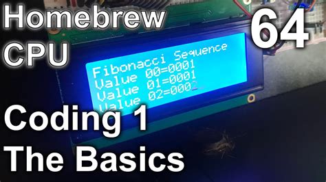 Coding 1 The Basics Making An 8 Bit Pipelined Cpu Part 64 Youtube
