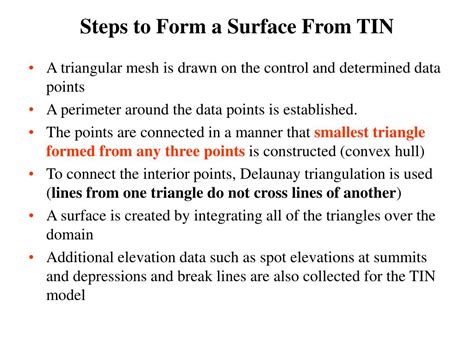 ppt modeling surfaces using triangulated irregular network raster