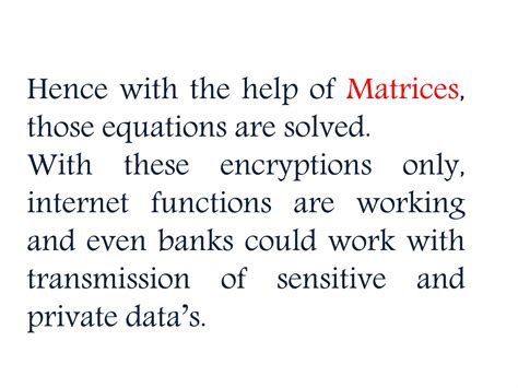 Applications Of Matrices In Real Life Pptx Physics Science