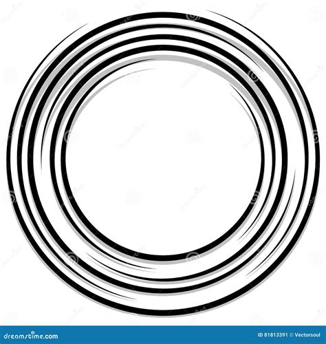 Concentric Random Circles With Dynamic Lines Circular Spiral S Stock
