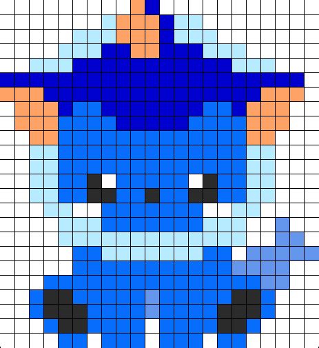Vaporeon Perler Beads Patterns Vaporeon Bowtie Perler Bead Pattern