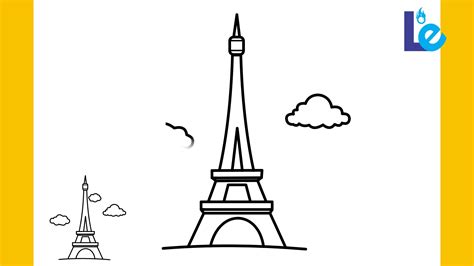 how to draw a picture of the eiffel tower