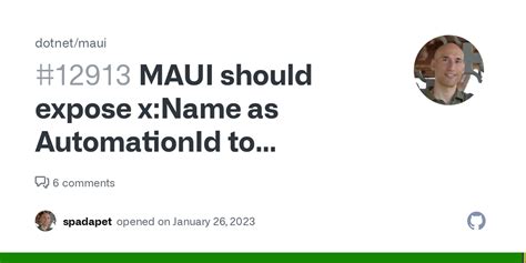 Maui Should Expose Xname As Automationid To Accessibility Tools Like