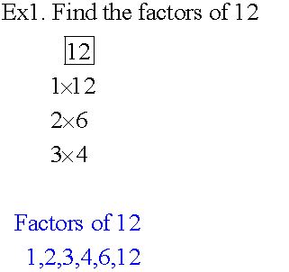 Factors Multiples