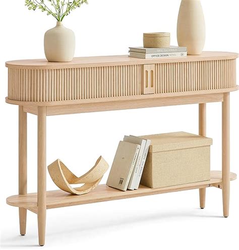 Linsy Home Fluted Console Table Mid Century Modern