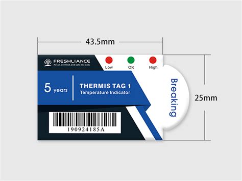 Thermis Tag Time Temperature Indicator With LED For Medical Use