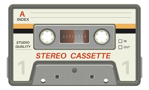 Premium Vector Stereo Sound Record Cassette Template Audio Tape