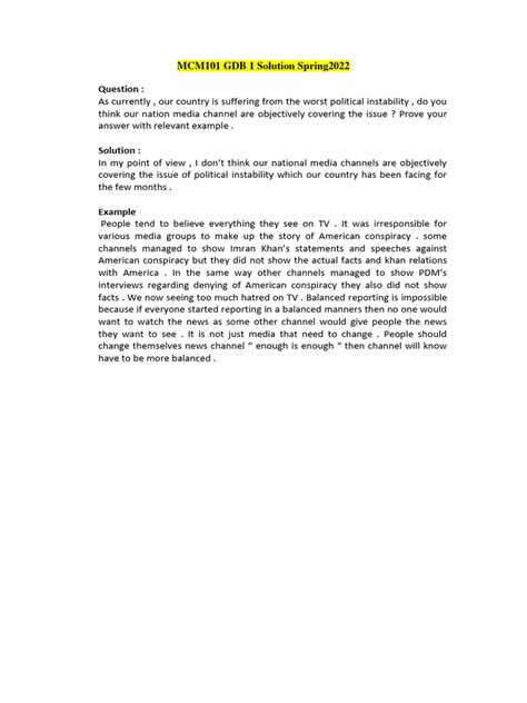 mcm101 gdb solution pdf