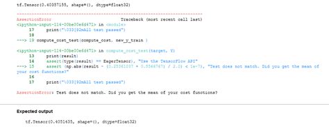 Week 3 Assignment Tensorflow Cost Function Computation Error Improving Deep Neural Networks