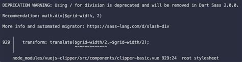 Sass Warning When Build Packages · Issue 114 · Timtnleeprojectvuejs Clipper · Github