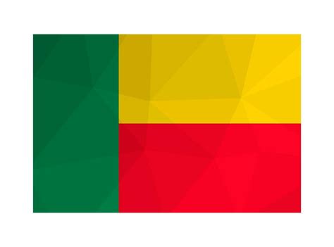 Vector Isolated Illustration National Flag With Green Yellow And Red
