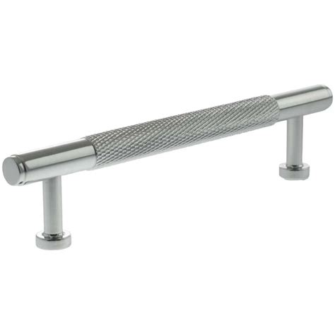 Millhouse Eiffel Knurled Cabinet T Bar Pull 128mm Polished Chrome