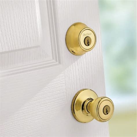 Kwikset Brass Knobs With Deadbolt Left Entry Set Wayfair