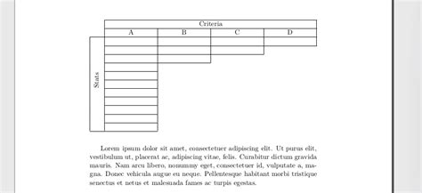 Vertical And Horizontal Designing Of Table In Latex Tex Latex Stack