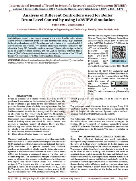 Analysis Of Different Controllers Used For Boiler Drum Level Control By Using Labview Simulation