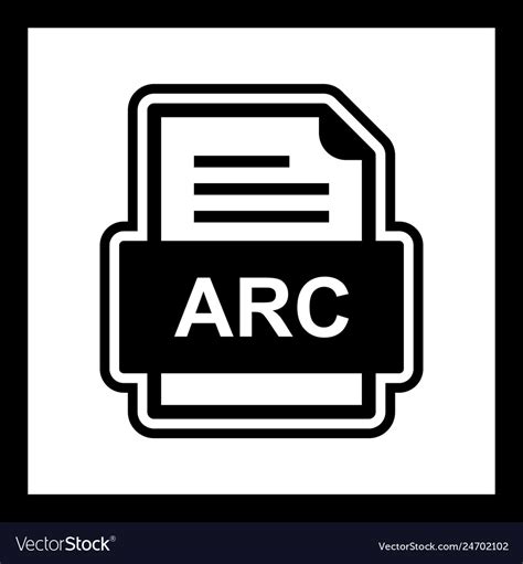 Arc File Document Icon Royalty Free Vector Image