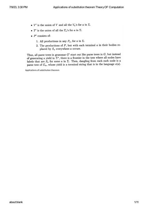 SOLUTION: Applications of substitution theorem theory of computation - Studypool