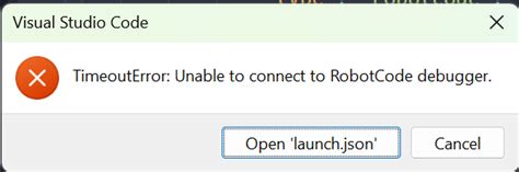 Timeouterror Cant Connect To Debugger Robot Framework Robot Framework