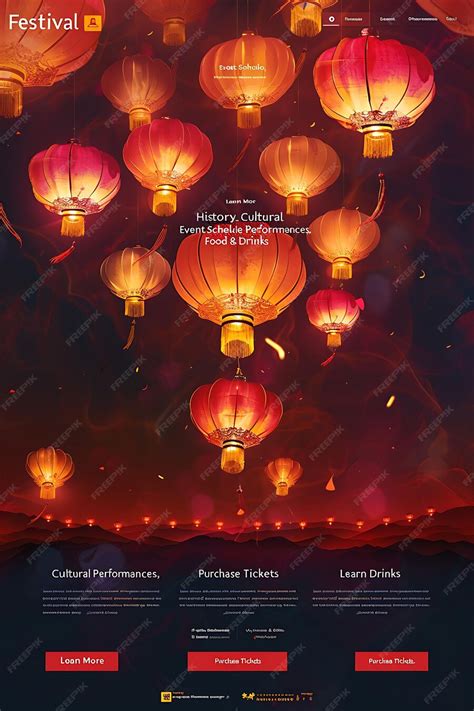 Parallax Scrolling Web With Floating Lantern Effect Traditio Autumn Theme Layout Idea Designs