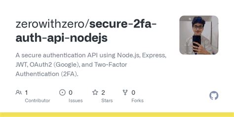 github zerowithzero secure 2fa auth api nodejs a secure