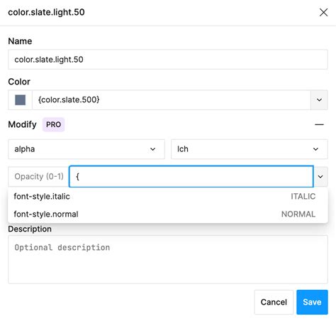 Display Opacity Suggestions Under The Alpha Operation Issue Tokens Studio Figma Plugin