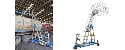 Portable Tanker Access Ladder Systems Aluminum Work Platform