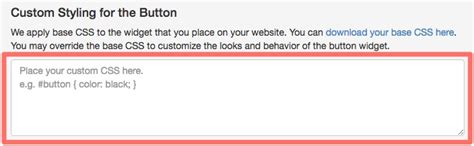 Custom Widget Styling With CSS