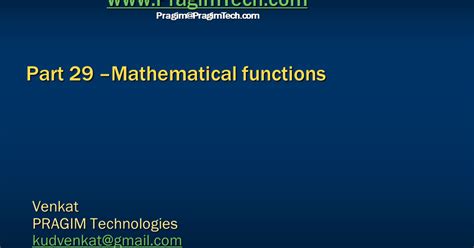 Sql Server Net And C Video Tutorial Part 29 Mathematical Functions