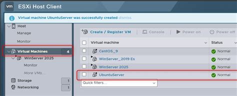 how to install ubuntu server on vmware esxi using vmware client browser