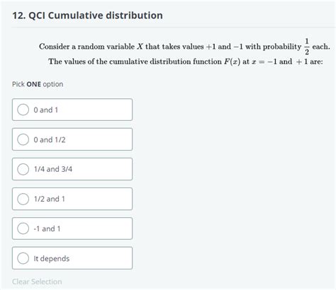 Solved Consider A Random Variable X That Takes Values 1 And
