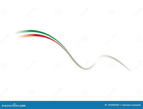 Bandiera Italiana Tricolore Bandiera Italiana Stilizzata Illustrazione