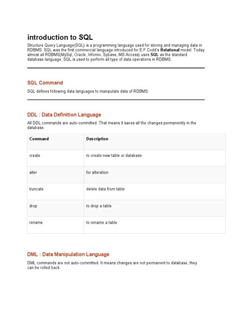 sql without query ai template pdf relational database sql
