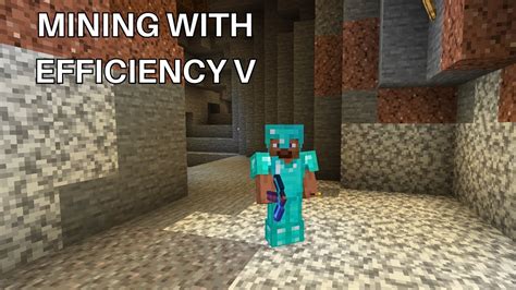 Minecraft Survival Mining With Efficiency V No Commentary Youtube