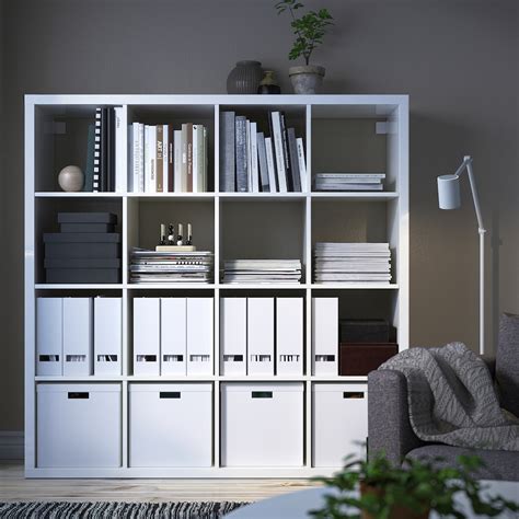 Kallax Cube Storage Unit High Gloss White 147x147 Cm Ikea Uk