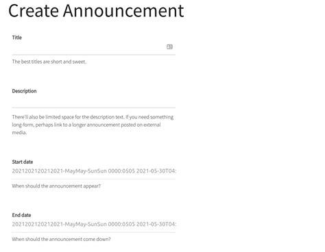 announcements not displaying correctly · issue 1357 · autolab autolab