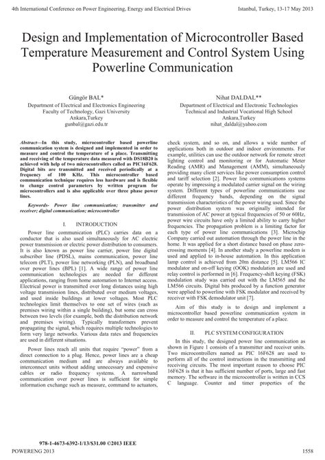 pdf design and implementation of microcontroller based temperature