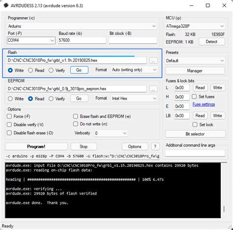Update GRBL Firmware On CNC Pro One Transistor