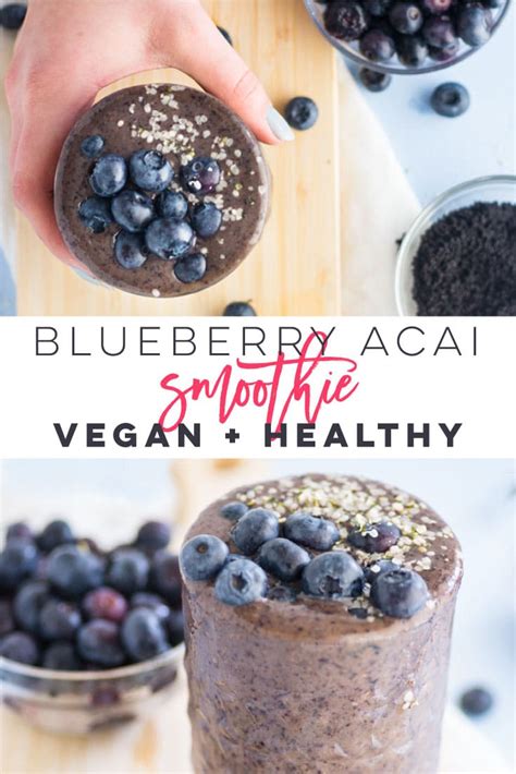 Simple Blueberry Acai Smoothie Mindful Avocado