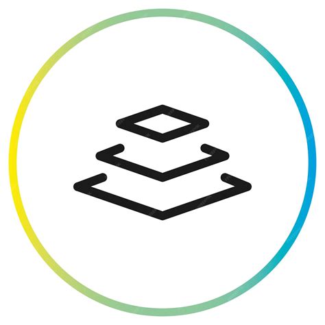 premium vector 3 layer icon stack level height floor
