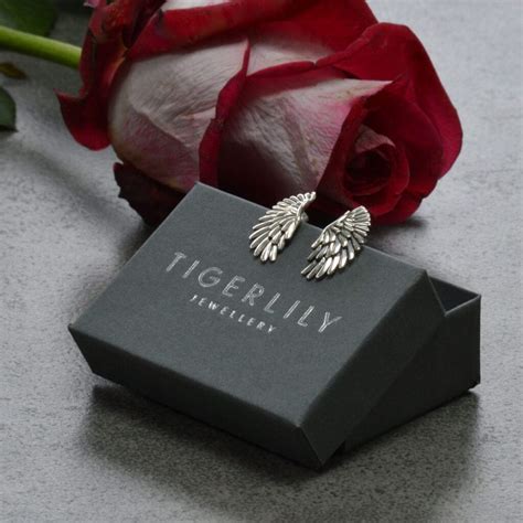 Silver Angel Wing Earrings Tigerlily Jewellery