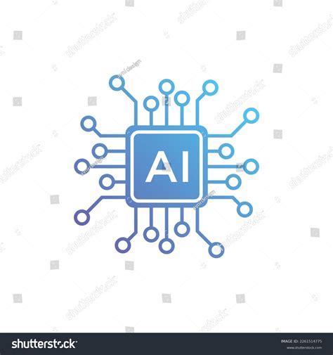 Ai Chip Cpu Icon Design Gradient Stock Vector Royalty Free 2261514775