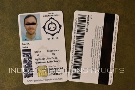 Scp Foundation Id Card Cac Style Customized With Your Etsy