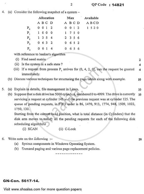Operating Systems 2014 2015 Be Computer Engineering Semester 4 Se