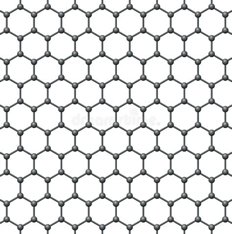 Graphene Single Layer 3d Schematic Molecular Structure Stock Vector