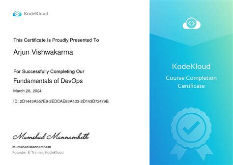 Fundamentals Of Devops Certificate Kodekloud