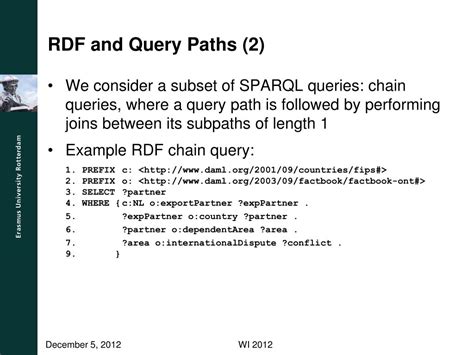 Ppt Rcq Acs Rdf Chain Query Optimization Using An Ant Colony System